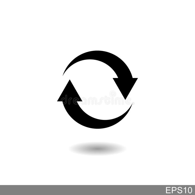 Update Icon on White Background. Stock Vector - Illustration of ...