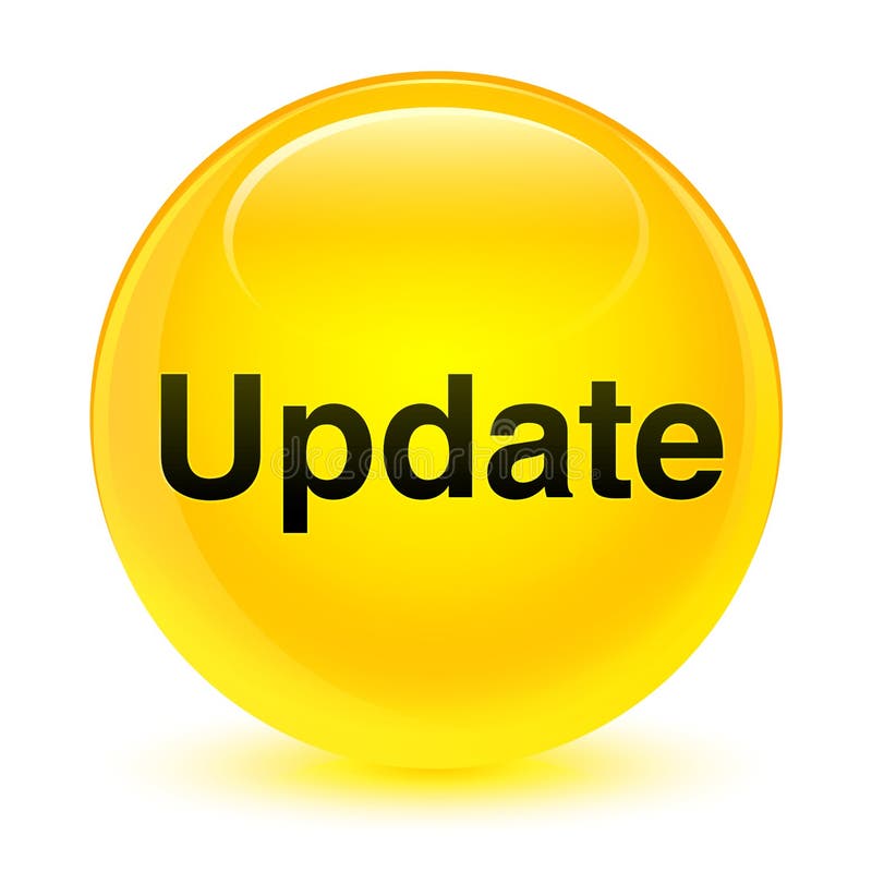 Update Glassy Yellow Round Button Stock Illustration - Illustration of ...