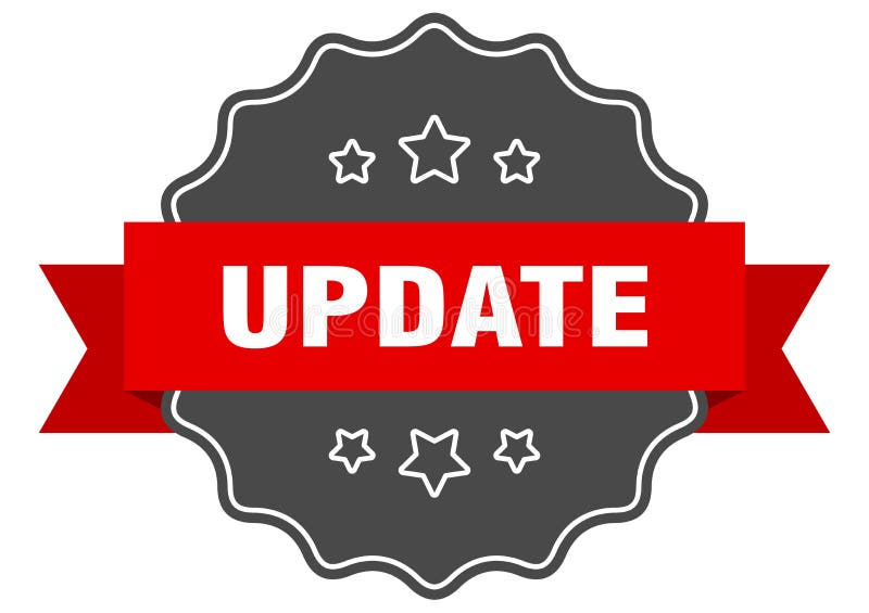 Update label stock vector. Illustration of seal, grey - 160024899