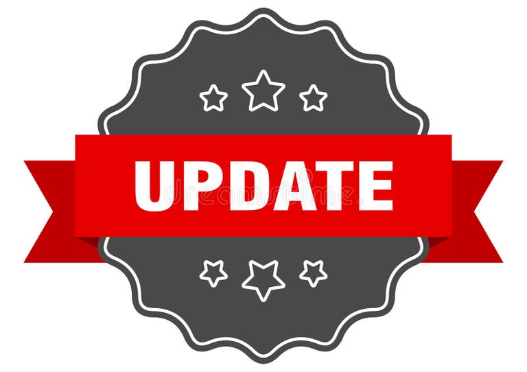 Update label stock vector. Illustration of seal, grey - 160024899