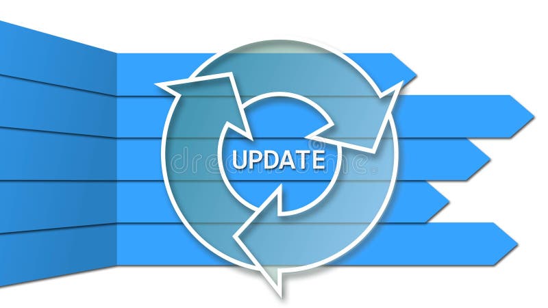 UPDATE Lettering with Update Sign Isolated on White Background ...