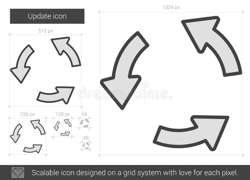 Update line icon. stock vector. Illustration of process - 80686715