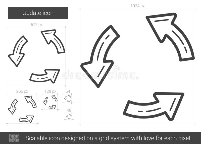 Update line icon. stock vector. Illustration of icon - 80693273