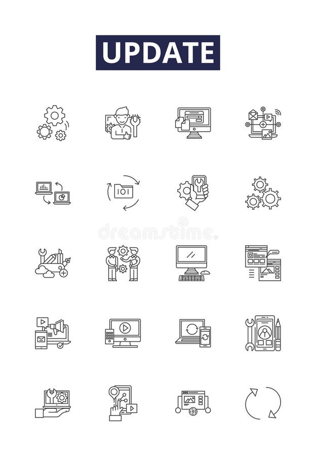 Update Line Vector Icons and Signs. Update, Sign, Icon, Software ...