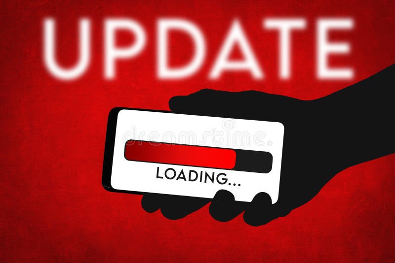 Update Loading Bar - Concept on Mobile Device Stock Image - Image of ...