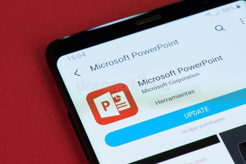 Update Microsoft PowerPoint Menu Editorial Stock Photo - Image of ...