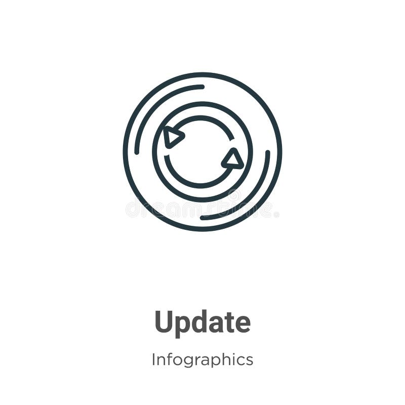 Update Outline Vector Icon. Thin Line Black Update Icon, Flat Vector ...