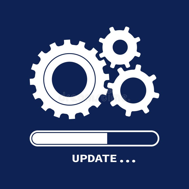 Update Process Icon. Upgrade or Reload System Progress. Software Change, Setup Program Symbol ...