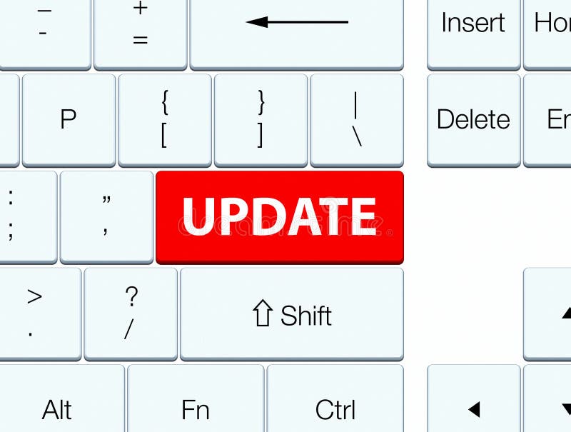Update red keyboard button stock illustration. Illustration of button ...