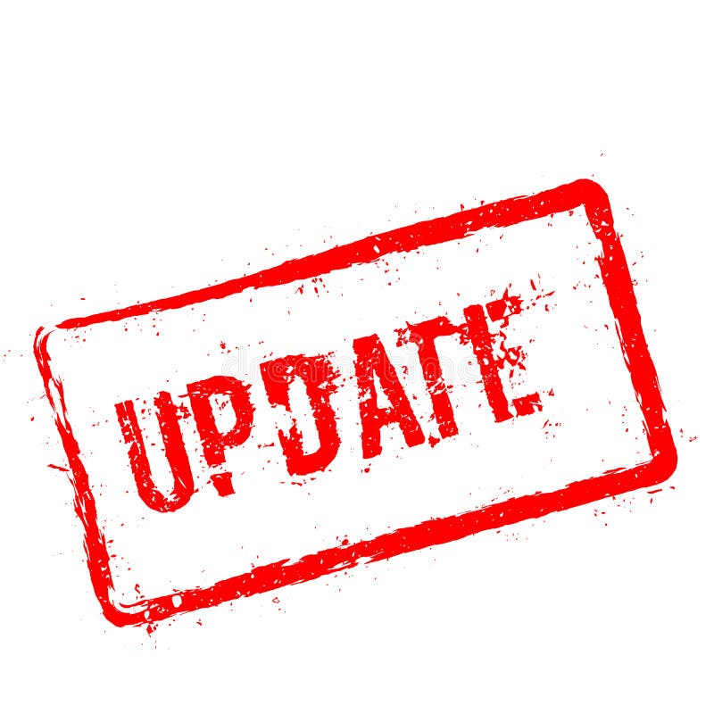 Rubber Update Policy Stamp Seal and Colored Collage Rotate Forward ...