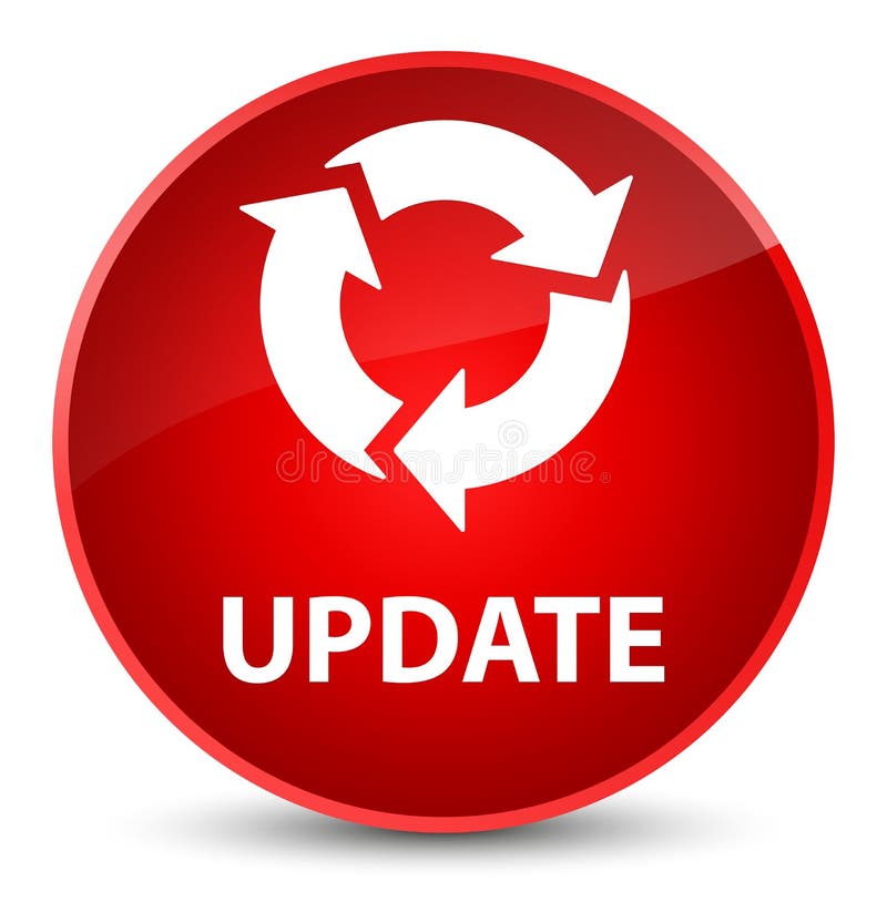 Update (refresh Icon) Elegant Red Round Button Stock Illustration ...