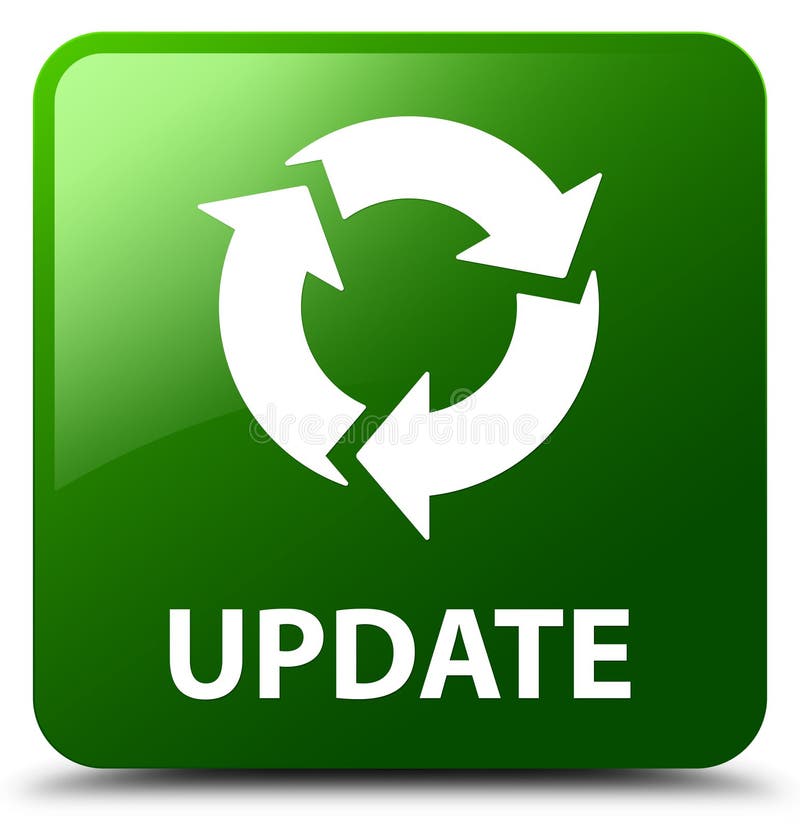 Update (refresh Icon) Green Square Button Stock Illustration ...