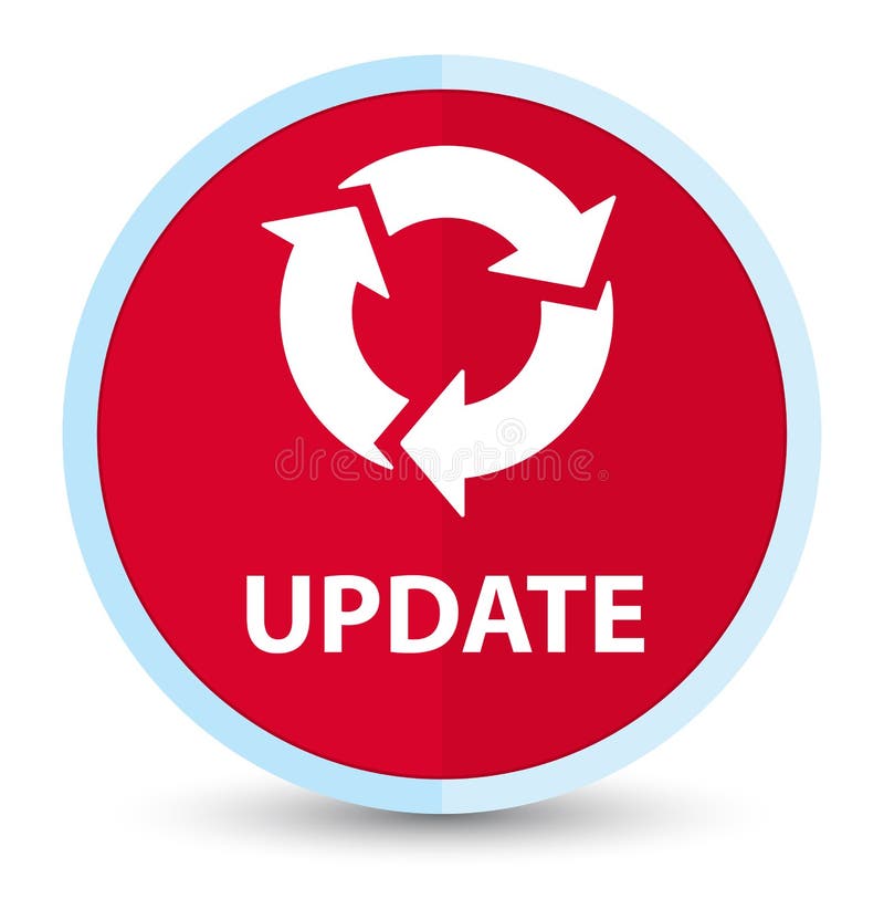 Update (refresh Icon) Red Square Button Red Ribbon in Corner Stock ...
