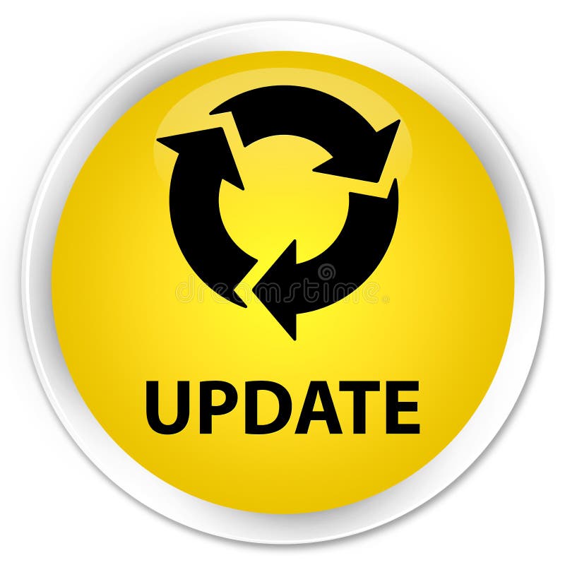 Update (refresh Icon) Premium Yellow Round Button Stock Illustration ...