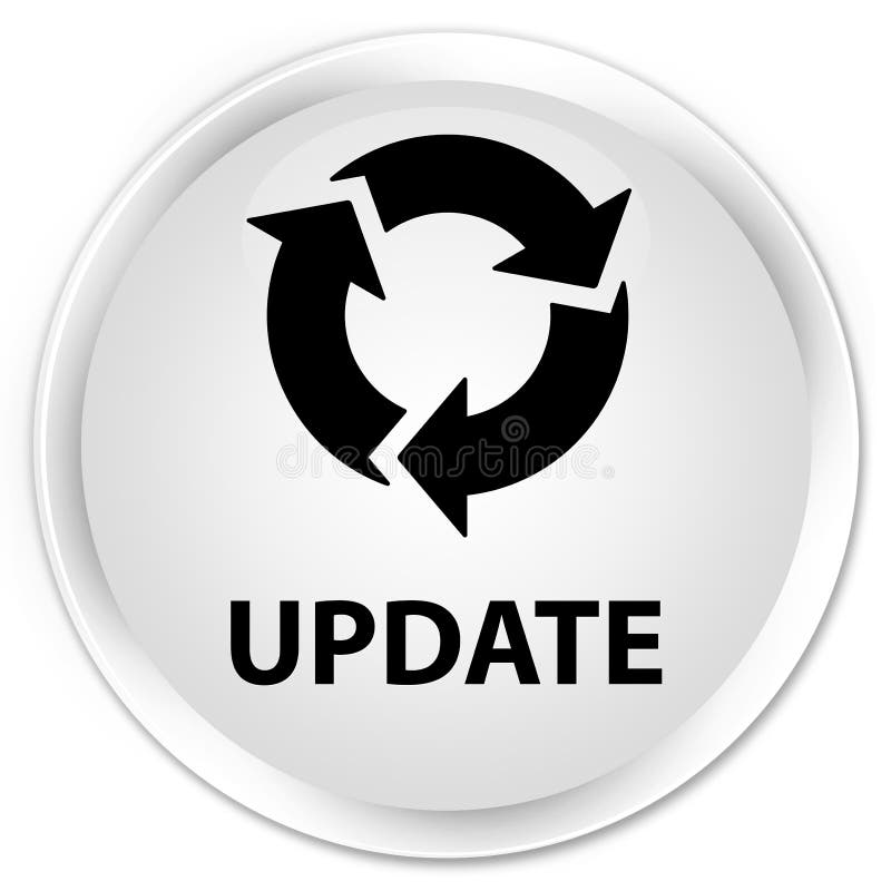 Update (refresh Icon) Premium White Round Button Stock Illustration ...