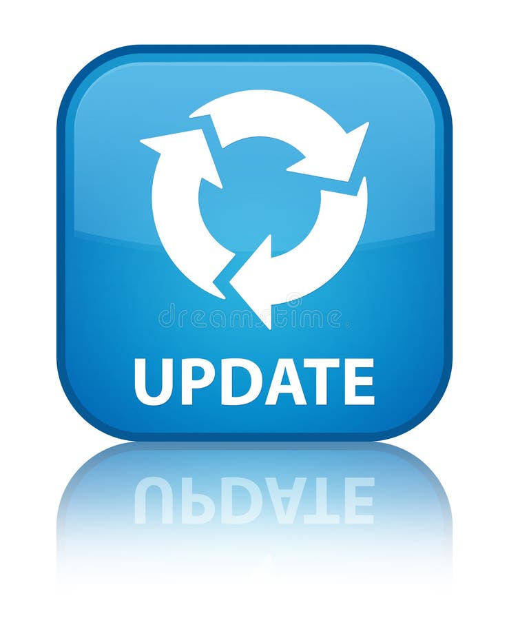 Update (refresh Icon) Special Cyan Blue Square Button Stock ...