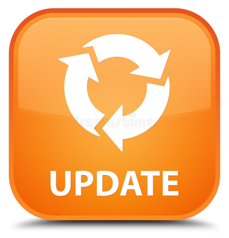 Update (refresh Icon) Special Orange Square Button Stock Illustration ...