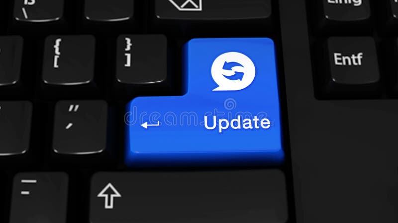 Update Rotation Motion on Computer Keyboard Button. Stock Footage ...