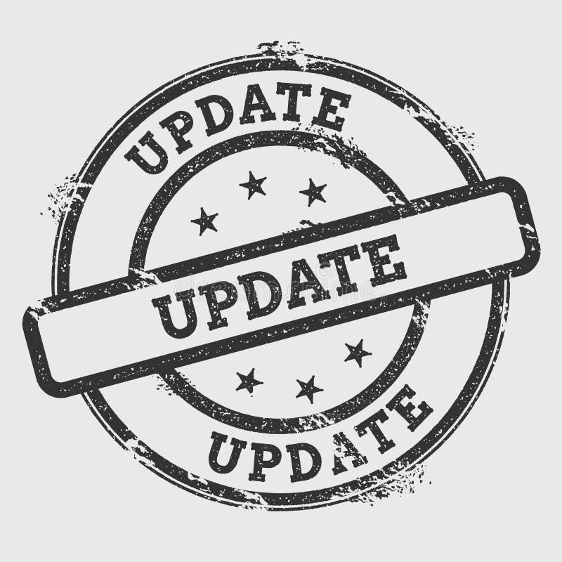 Update Rubber Stamp on White Background. Stock Vector - Illustration of ...