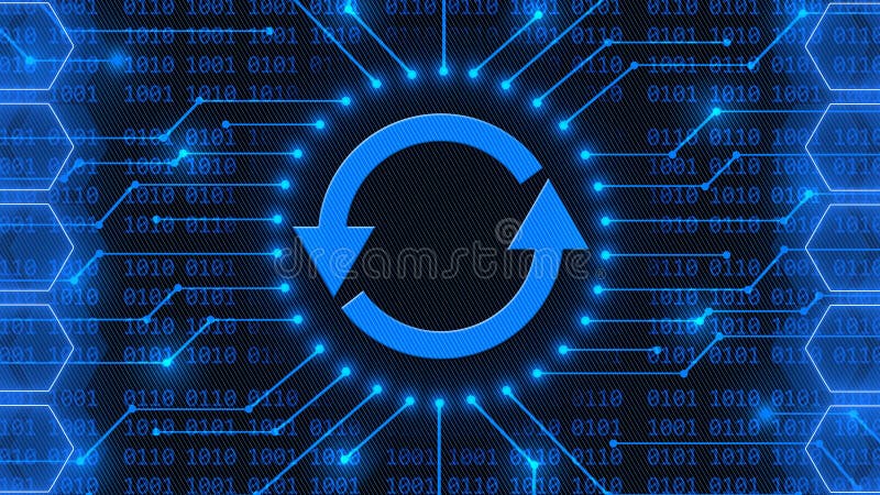 UPDATE Sign - Abstract Background of 4-digit Binary Code Behind ...