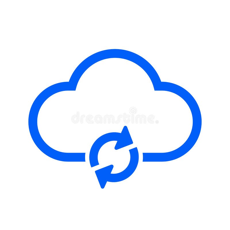 Cloud update icon stock vector. Illustration of reload - 111770055