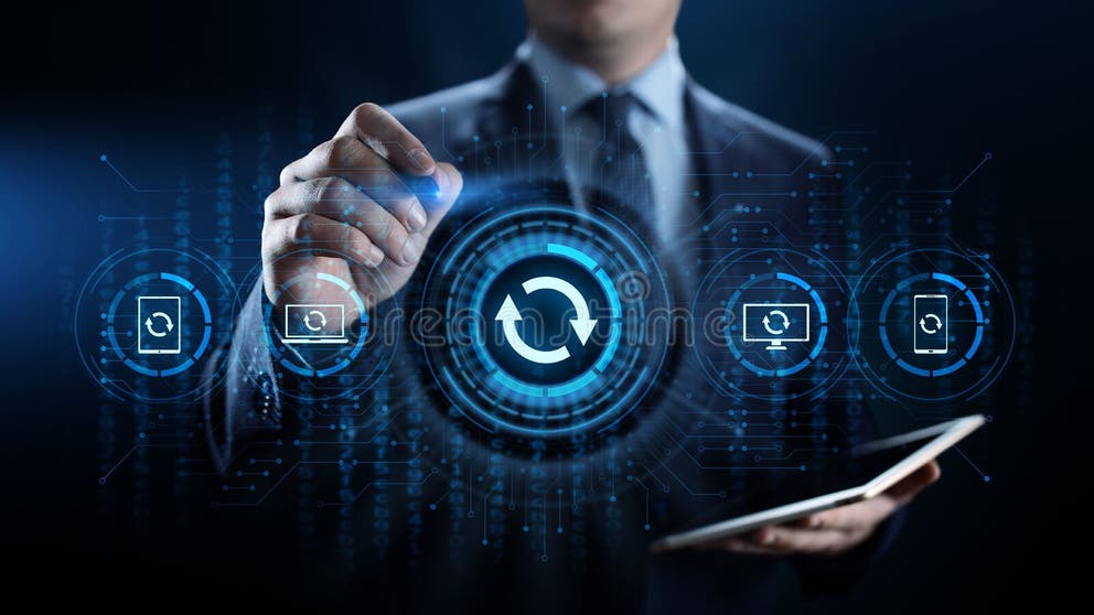 Update Software Application and Hardware Upgrade Technology Concept ...