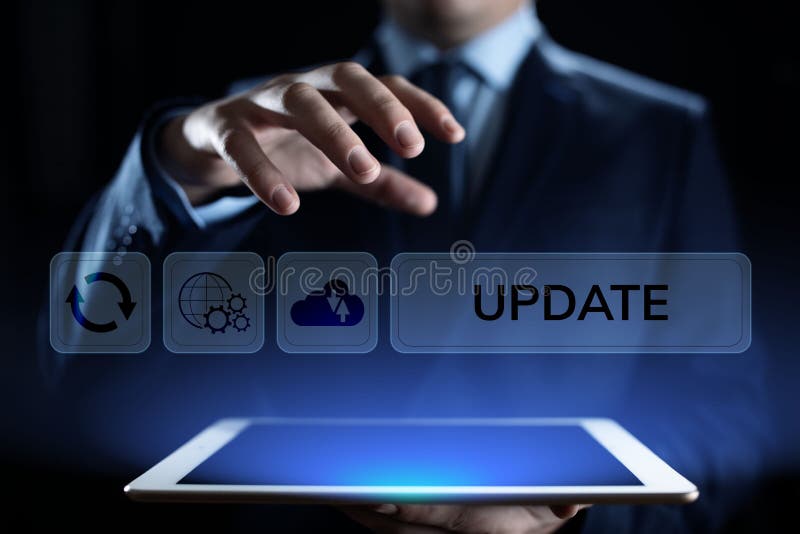 Update Software Application and Hardware Upgrade Technology Concept ...
