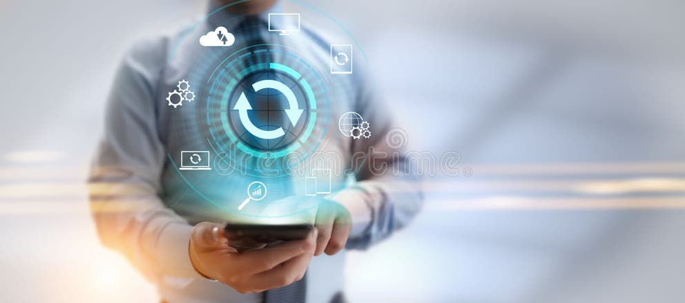 Update Software Application and Hardware Upgrade Technology Concept ...