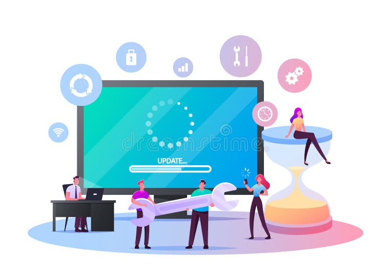 Update Software Application and Hardware Upgrade Technology Concept ...