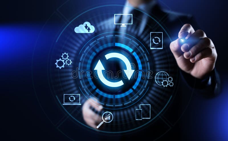 Update Software Application and Hardware Upgrade Technology Concept ...