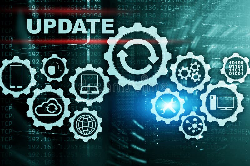 Update Software Computer on Virtual Screen Server Room Datacenter ...