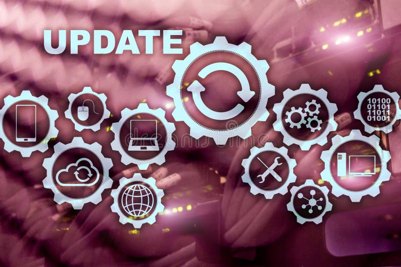 Update Software Computer on Virtual Screen Server Room Datacenter ...