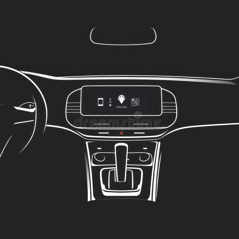 Update Software by Operating Car Center Console Iot Concept Car ...