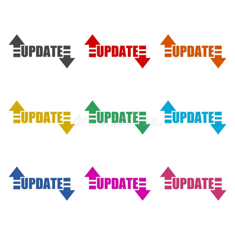 Update Software Sticker or Logo, Concept Meaning Replacing Program with ...
