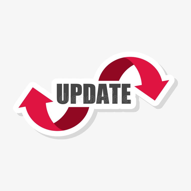 Update Software Sticker or Logo, Concept Meaning Replacing Program with ...