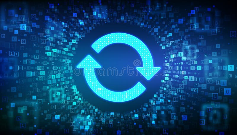 Update Software Synchronization Icon Upgrade Computer Program Version Concept Binary Code