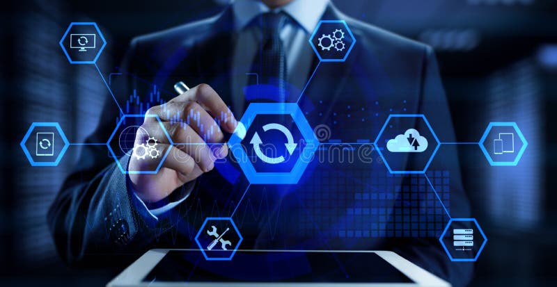 Update Software Upgrade Application New Version on Virtual Screen Stock ...