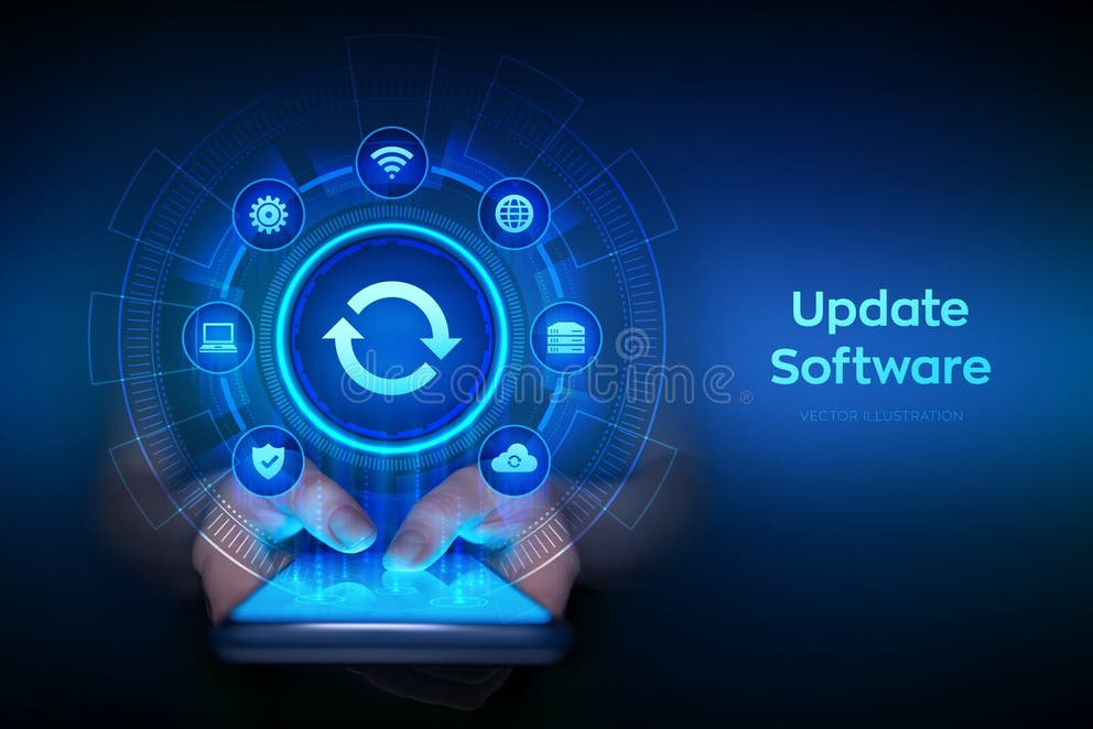 Update Software. Upgrade Software Version Concept. Computer Program ...