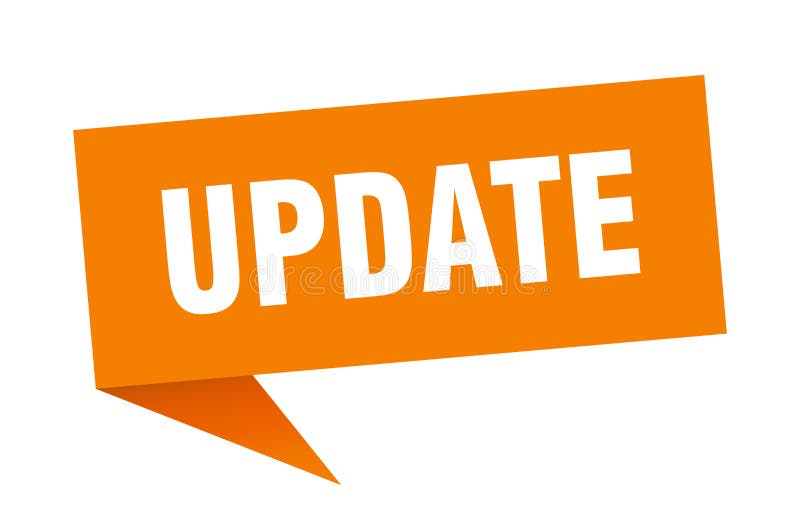 Update speech bubble. stock vector. Illustration of orange - 153545801