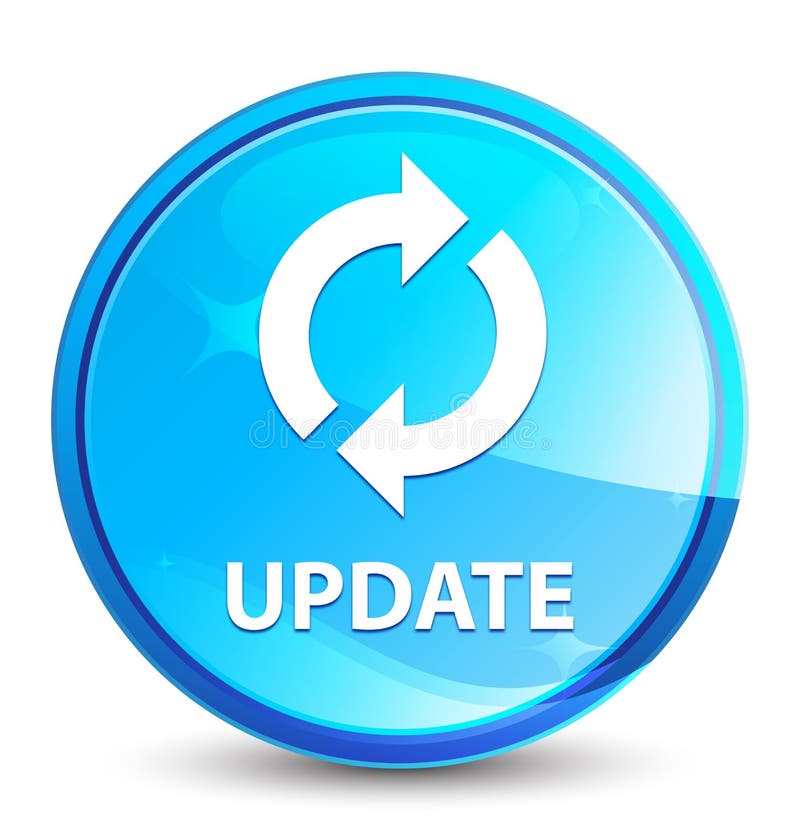 Update Splash Natural Blue Round Button Stock Vector - Illustration of ...