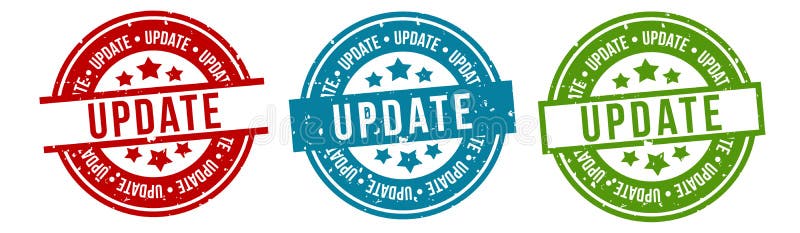 Update Stamp Badge. Round Isolated Update Sign Stock Vector ...