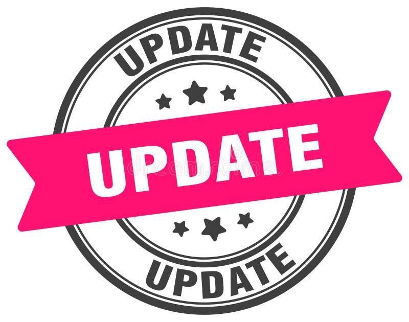 Update Stamp. Update Label on Transparent Background. Round Sign Stock ...