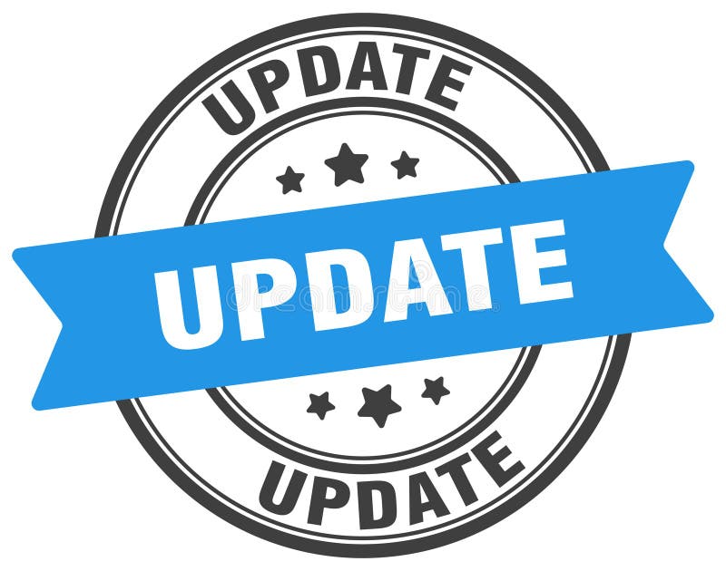 Update Stamp. Update Label on Transparent Background. Round Sign Stock ...