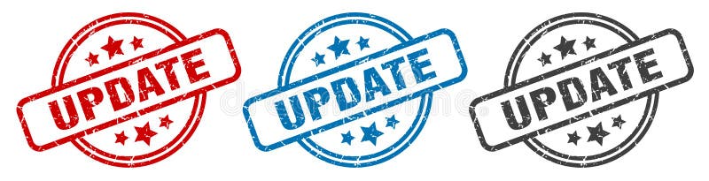 Update Stamp. Update Round Isolated Sign Stock Vector - Illustration of ...