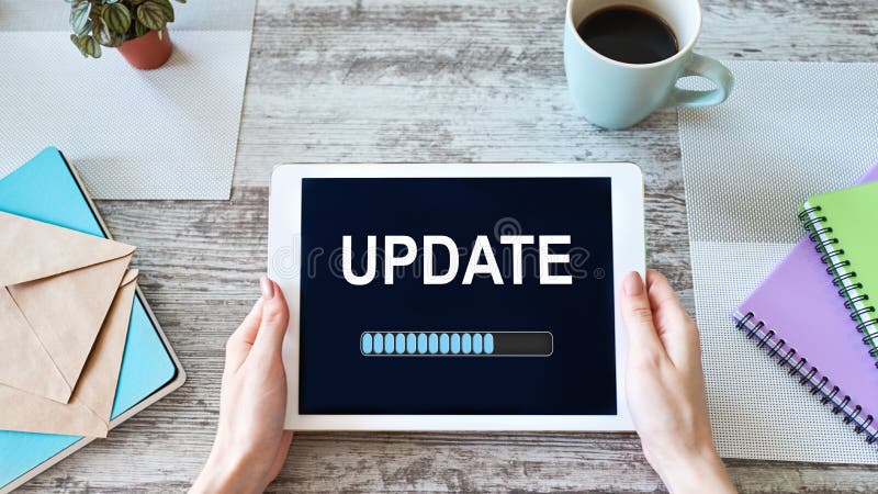 Update status button stock photo. Image of brand, keyboard - 36777658