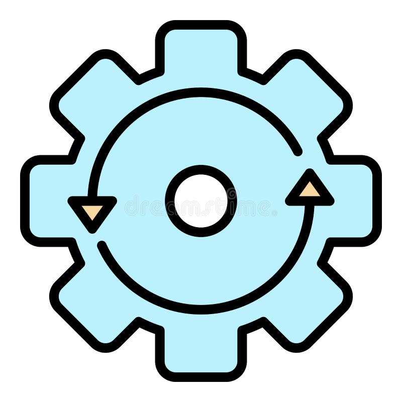 Update System Icon Color Outline Vector Stock Vector - Illustration of ...