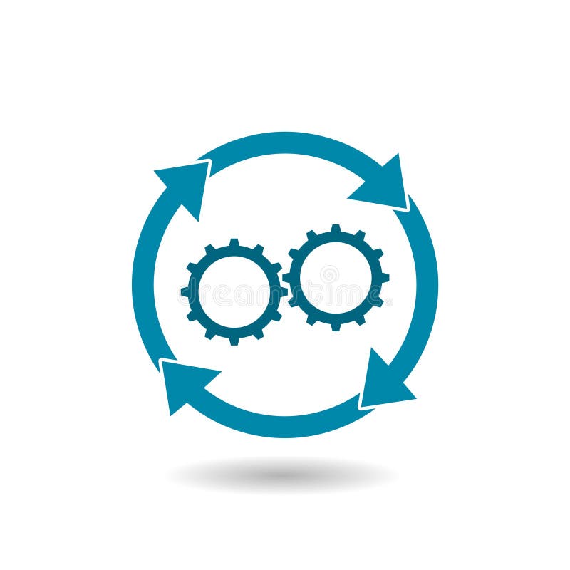 Update System Icon with Shadow Stock Vector - Illustration of computer ...