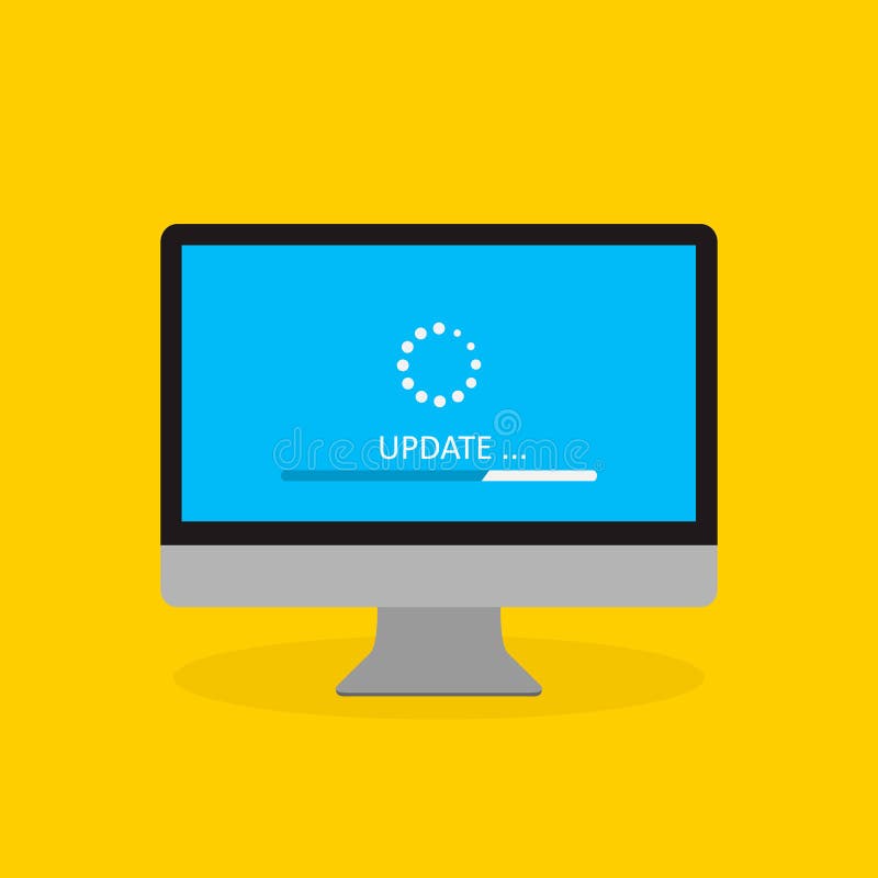 Update System on PC, Flat Design. Vector Illustration Stock Vector ...