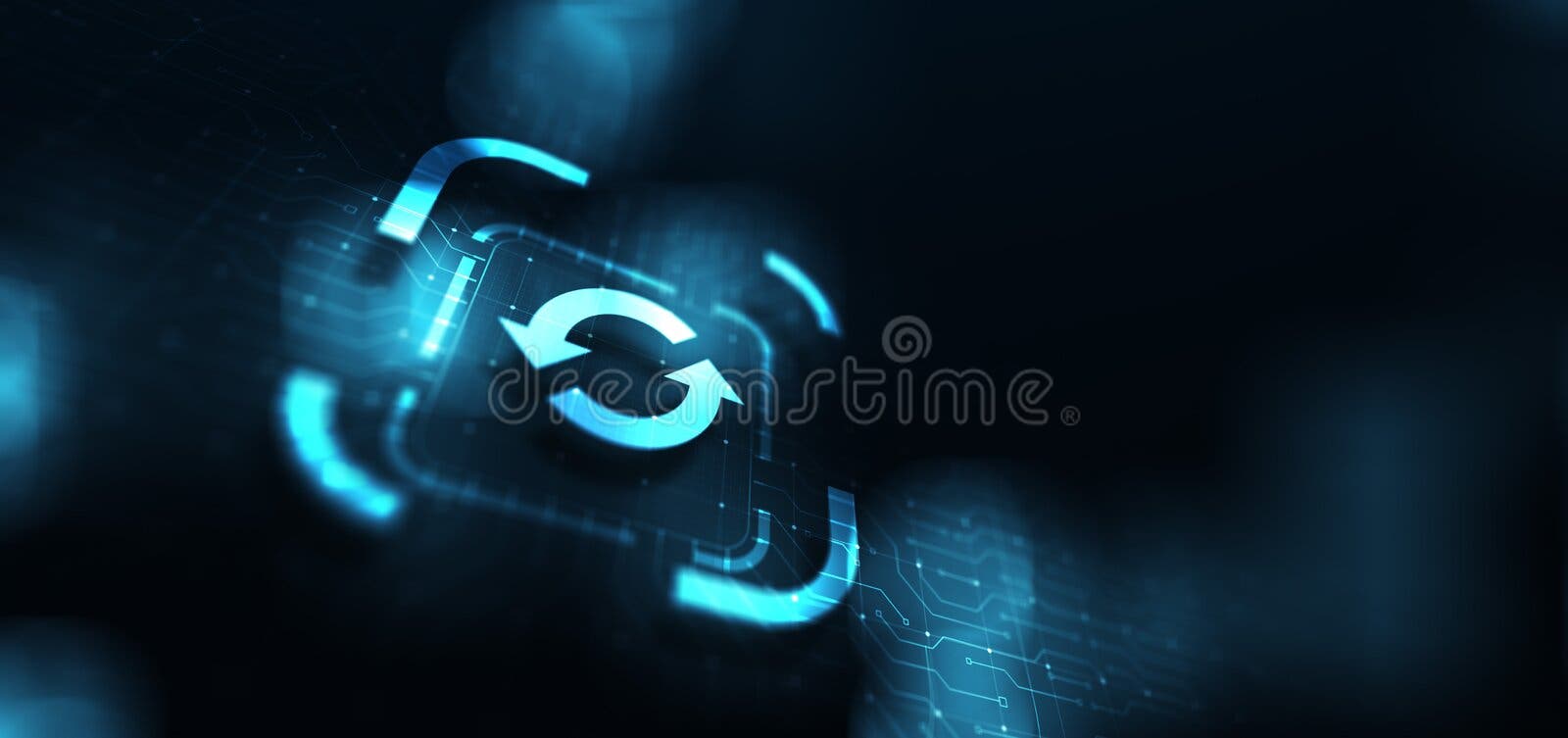 Update System Upgrade Software Version Technology Concept on Virtual ...