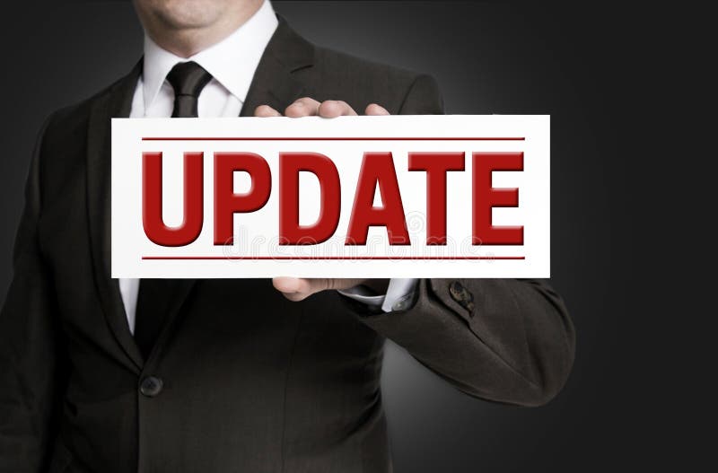 Update Terms of Use Sign is Held by Businessman Stock Photo - Image of ...